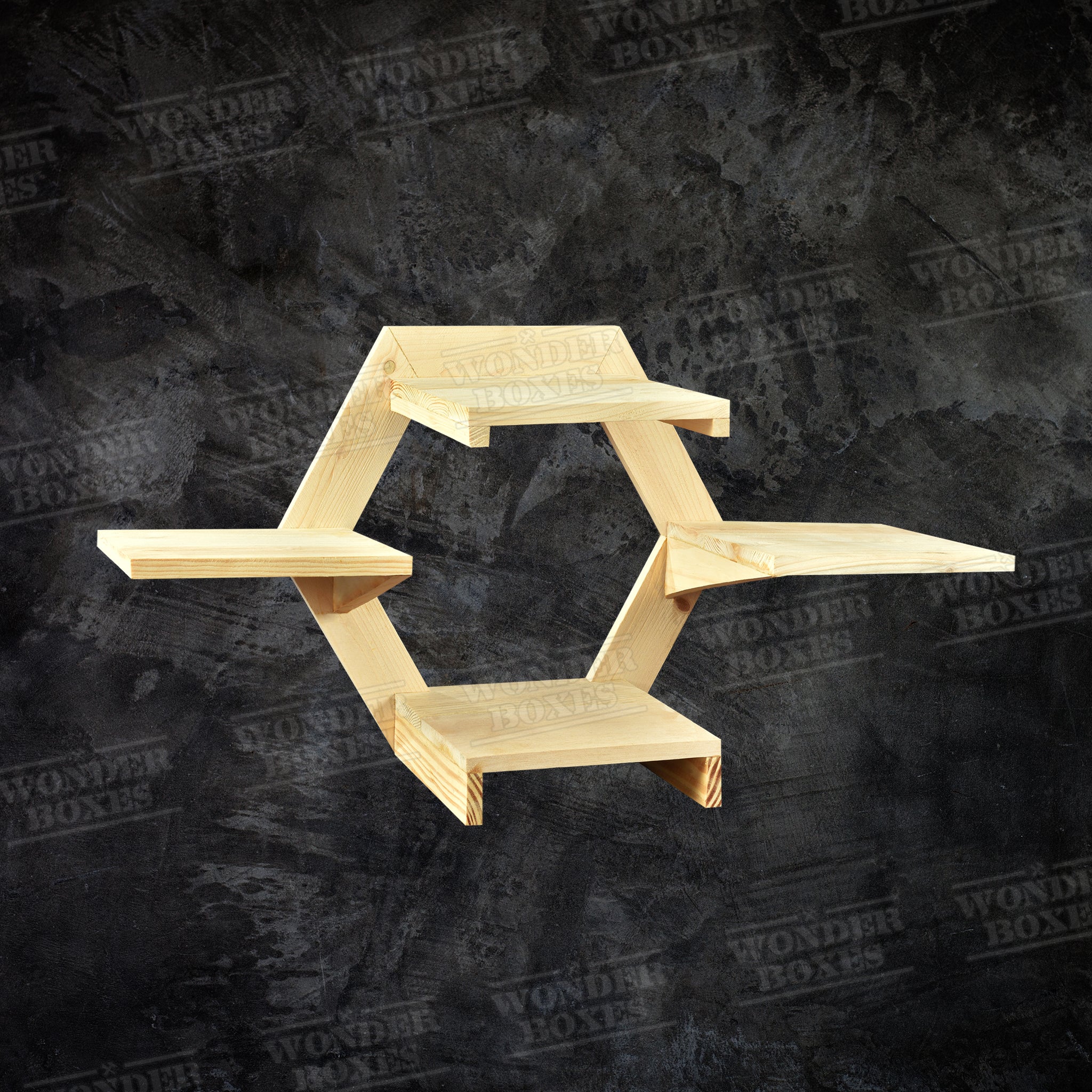 Wooden Portable Hexagon Display Stand – Wonderboxes